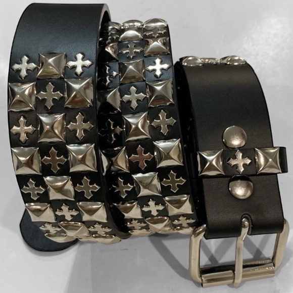 Accessories | Punk Rock Star Studs Cross Leather Belt | Poshmark